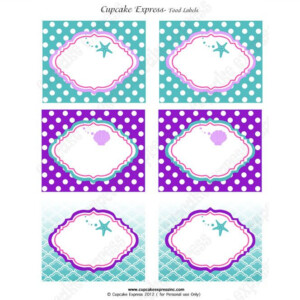Free Printable Food Labels For Mermaid Party 2025 - FreePrintableLabels.net
