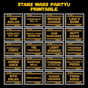 Free Printable Star Wars Party Food Labels - FreePrintableLabels.net